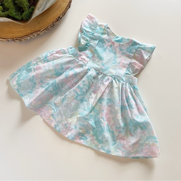 Vintage | Dresses | Vintage Mayfair Painted Pastel Pinafore Dress 824m ...